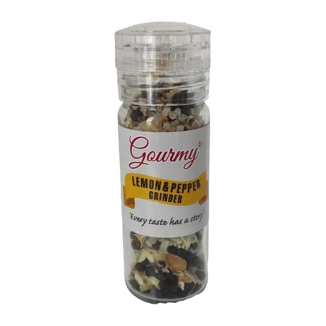 Lemon & Pepper 65g Grinder | Gourmy Foods | Gourmy Foods UK